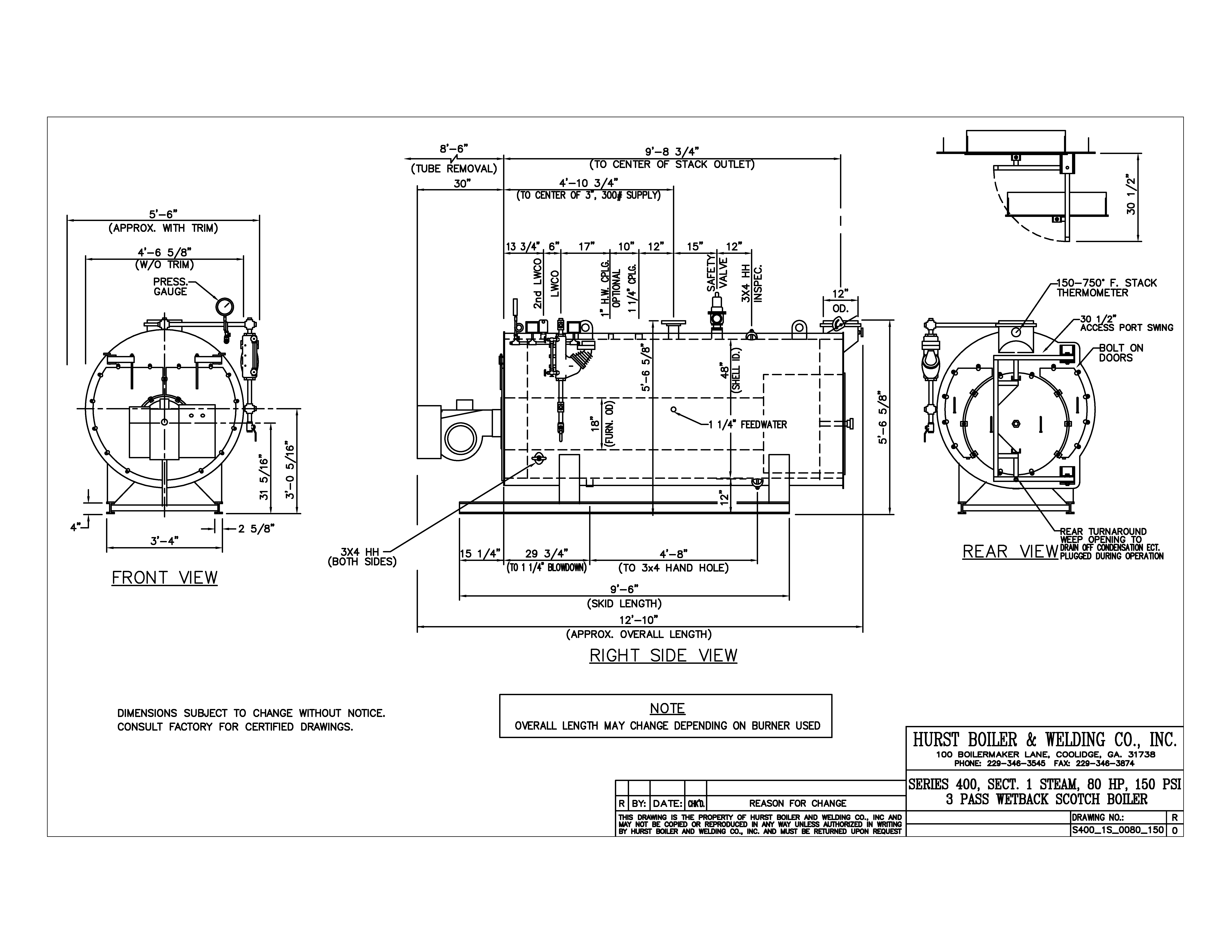 S400-1S-0080-0150 | Hurst Boiler