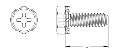 2-56X9/16 PH-INHX-EXT-SEMS-MS-STL-Z-BLK External - PENCOM