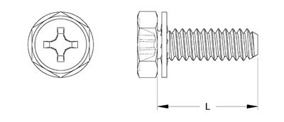 M3X25MM PH-INHX-INT-SEMS-MS-STL-Z-BLK-IFI Internal - PENCOM