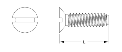 4-40X7/16 SL-100DG-MS-SS-8ED 100 Degree Flat Head INCH MACHINE SCREWS - PENCOM