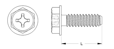 M2X5MM PH-INHX-WA-MS-STL-Z-BLK-IFI Indented Hex - PENCOM