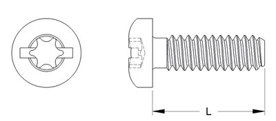 10-32X1 SL-TX-PN-MS-SS Pan Head INCH MACHINE SCREWS - PENCOM