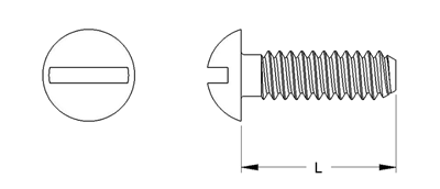6-32X7/8 SL-RND-MS-STL-Z Round Head INCH MACHINE - PENCOM