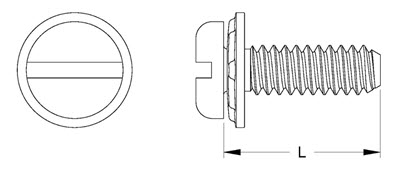8-32X1/4 SL-PN-SQCN-SEMS-MS-STL-Z-BLK Square Cone - PENCOM