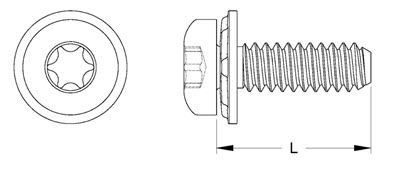 M4X16MM TX-PN-SQCN-SEMS-MS-SS-IFI Square Cone - PENCOM