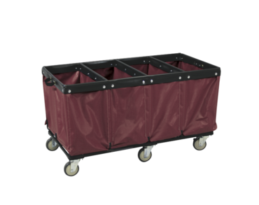 Collection Carts, Four Compartment, 6.8 Bu - Royal Basket Trucks