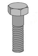 GFPU HEX HEAD BOLT 3/8" X 3" - 2426.069