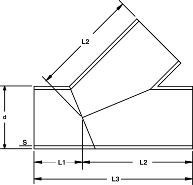 4½" PP SDR 33 45° Lateral Butt Fusion (125mm) | Simtech